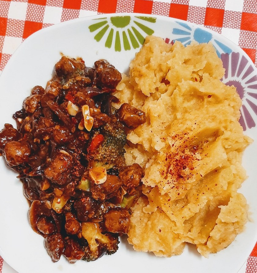 Vegan Asian Fusion ~ Mongolian Mashed Potatoes